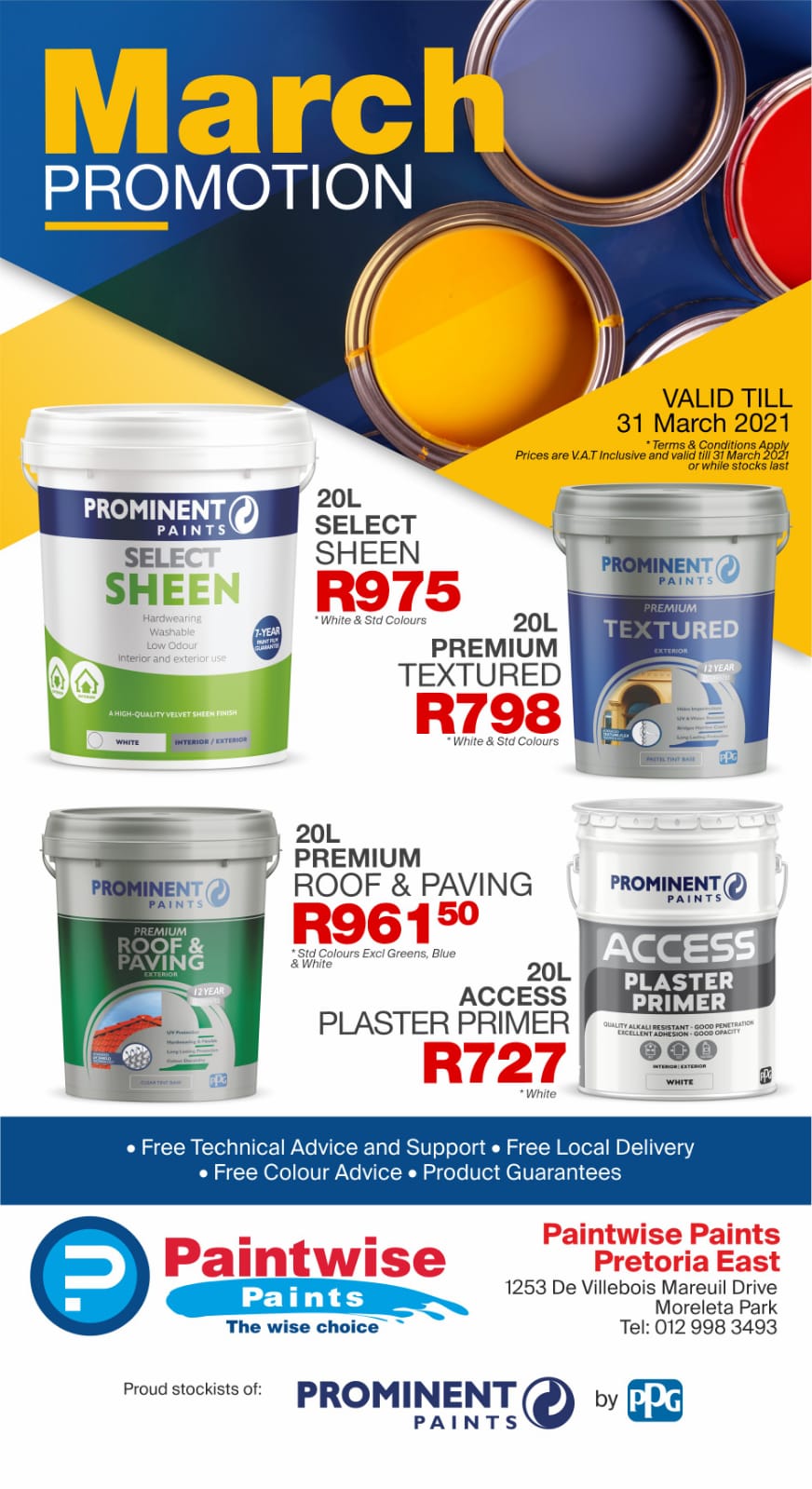 March PROMOTION! – Paintwise Paints